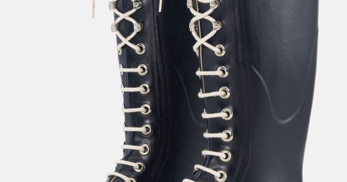 Long Rubber Boots - Dark Indigo